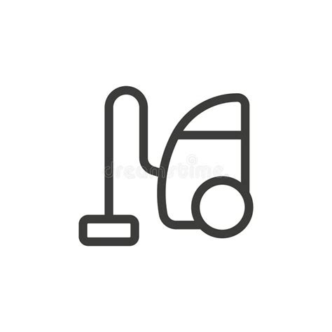 Vacuum Cleaner Icon Simple Outline Vector Logo Stock Vector