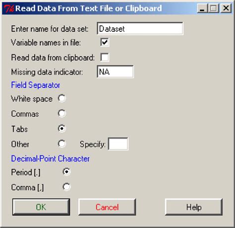 The Import Options Window Download Scientific Diagram