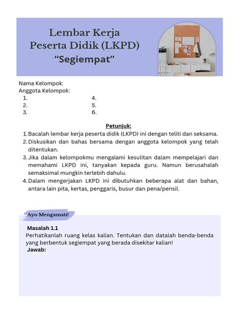 Lembar Kerja Peserta Didik Lkpd 3 Pdf
