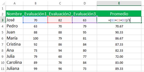 Formulas Para Obtener El Promedio De Calificaciones En Excel 2022 Como