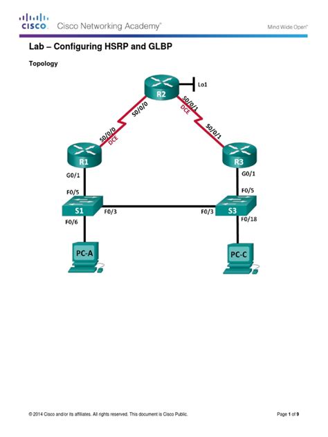 Configuring Hsrp And Glbp Pdf Network Switch Gateway