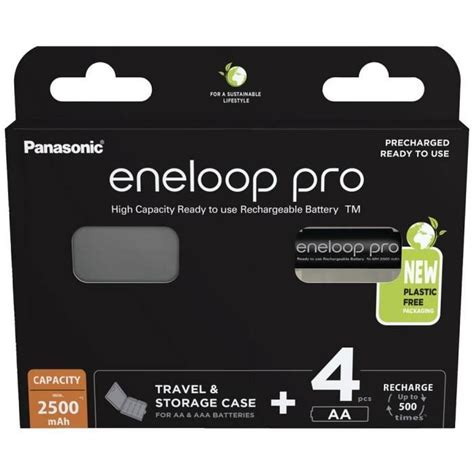 Pile Rechargeable LR6 AA NiMH Panasonic Eneloop Pro HR06 Box 2500