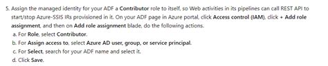 Azure Data Factory Pipeline To Start Ssis Integration Runtime Authorization Error Stack Overflow