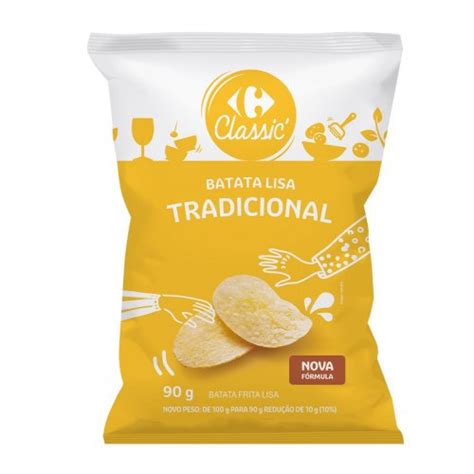 Batata Frita Lisa Tradicional Carrefour Classic 90g Shopee Brasil