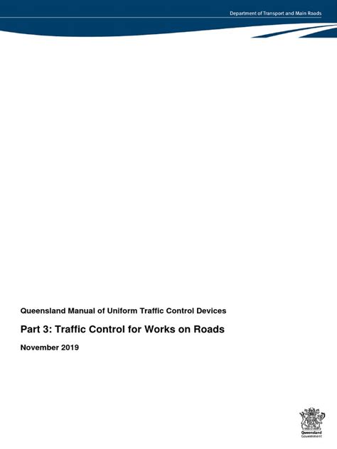 Mutcd Pt 3 Traffic Control For Works On Roads Pdf Traffic