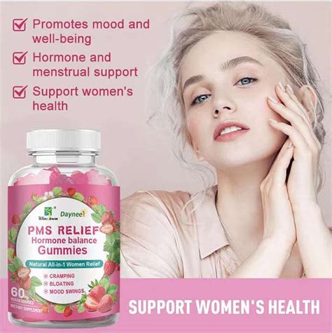 Pms Relief And Hormonal Balance Gummies Dietary Supplement For Cramp
