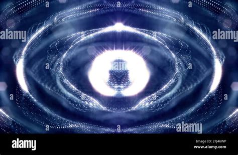 3d Render Of Loop Sci Fi Animation With Glow Particles Form Rolling