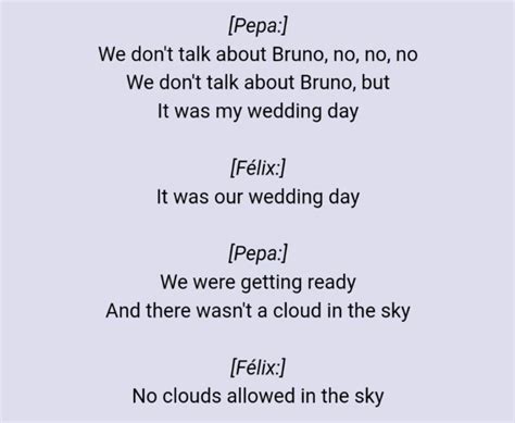 We Dont Talk About Bruno—partial Analysis Disney Amino