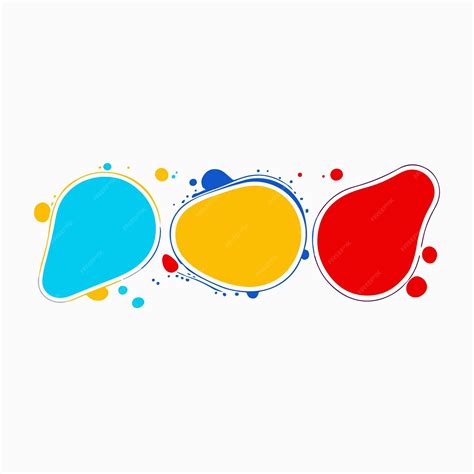 Premium Vector Abstract Blobs Banner Templates Colorful Amoeba
