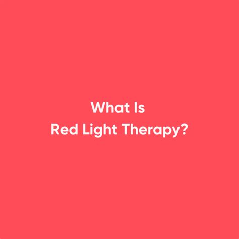 What Is Red Light Therapy Infraredi United States