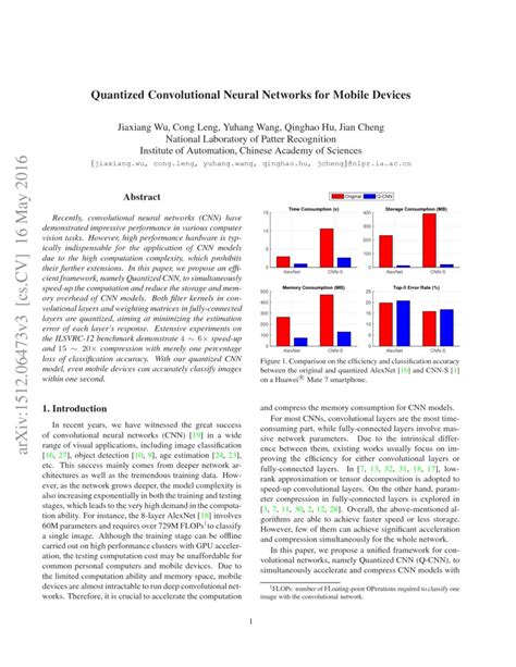 Quantized Convolutional Neural Networks For Mobile Devices Deepai