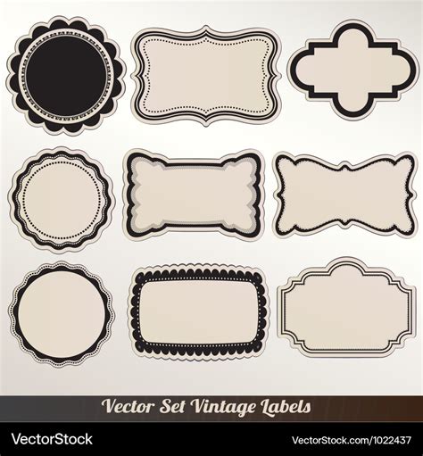 Frame Labels Set Ornamental Vintage Decorat Vector Image