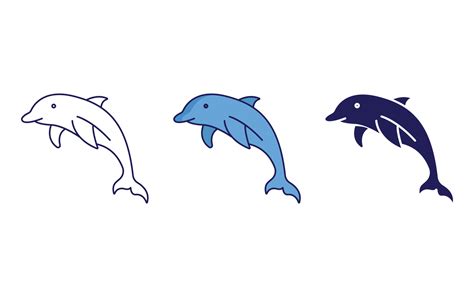 Dolphin Fish Vector Icon 21619493 Vector Art At Vecteezy