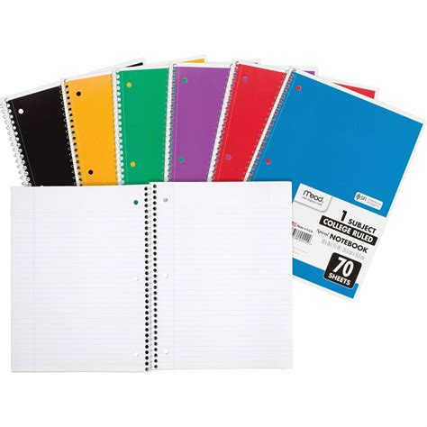 Mea05512 Mead® Spiral Notebook 3 Hole Punched 1 Subject Medium