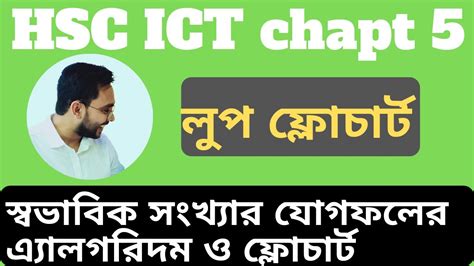 লুপ ফ্লোচার্টের গঠন।।স্বভাবিক সংখ্যার যোগফলের এ্যালগরিদম ও ফ্লোচার্ট।।c