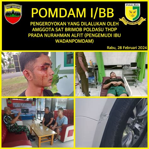 Pengeroyokan Anggota TNI Diduga Sekelompok Oknum Polri Dari Sat Brimob