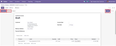 Odoo Invoices Odoo V Community Edition