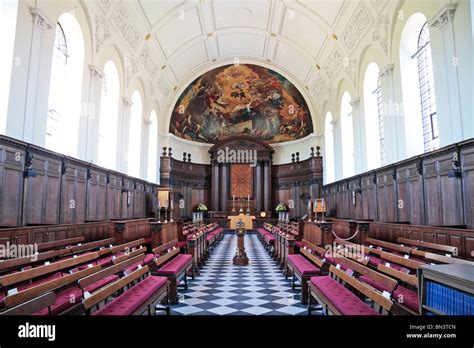 The Interior Of The Chapel At The Royal Hospital Chelsea London UK