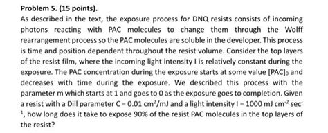 Solved Problem 5 15 Points As Described In The Text The