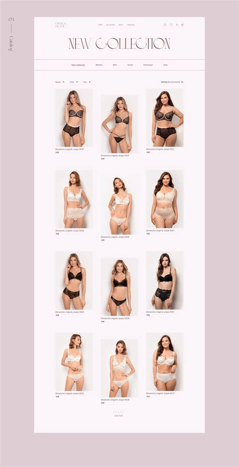 Dimanche Lingerie - New website redesign on Behance