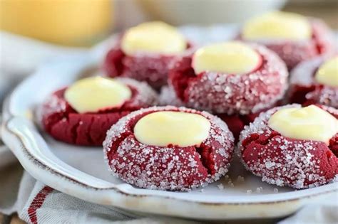 Red Velvet Cheesecake Thumbprint Soft Chewy Irresistible