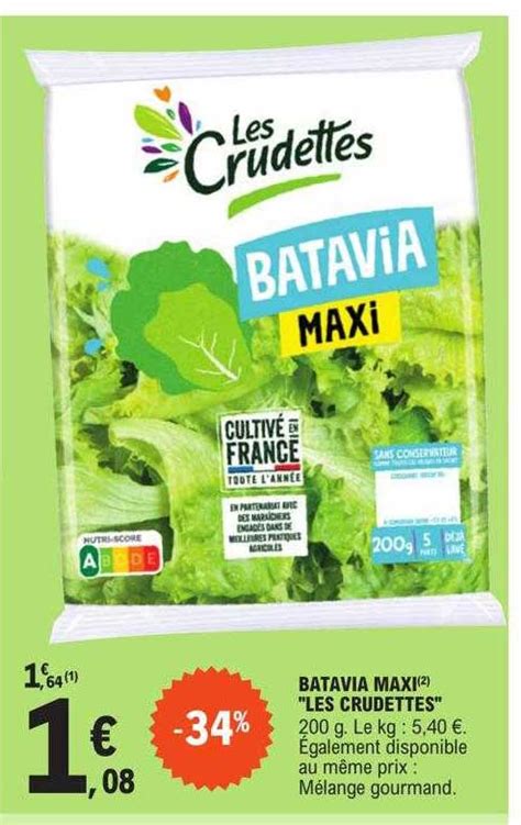 Promo Batavia Maxi Les Crudettes Chez Eleclerc Icataloguefr