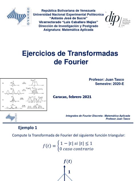 Clase 9 Ejercicios Transformada De Fourier Pdf Transformada De Fourier Integral