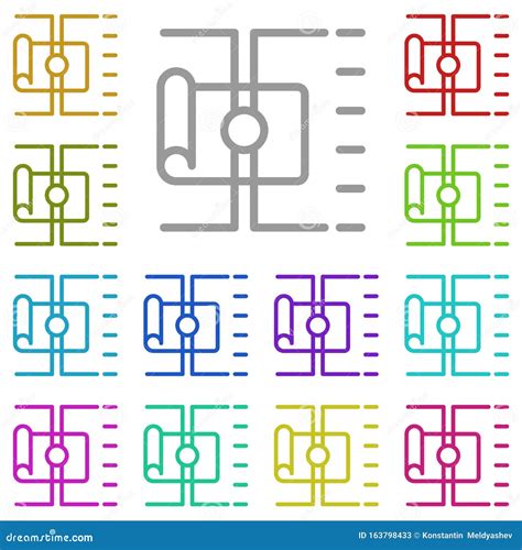 Architecture Multi Color Icon Simple Thin Line Outline Vector Of