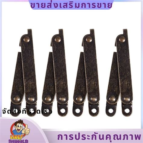 กล่องเฟอร์นิเจอร์ บานพับรองรับฝาพับหมุนได้ โทนสีบรอนซ์ 4 ชิ้น