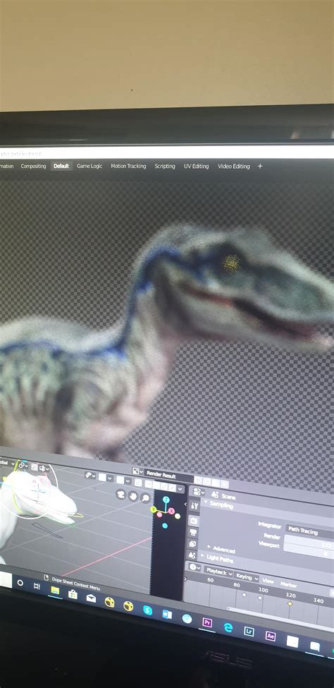 blender model goes all grainy and blury in render view it did not