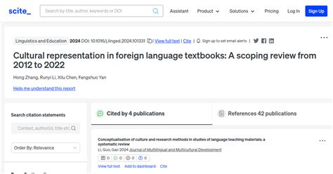 Cultural Representation In Foreign Language Textbooks A Scoping Review From 2012 To 2022