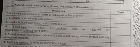 Solved 6 II Fill In The Blanks With Words Others
