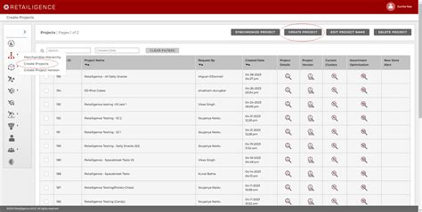 Create Projects How To Use Retailigence