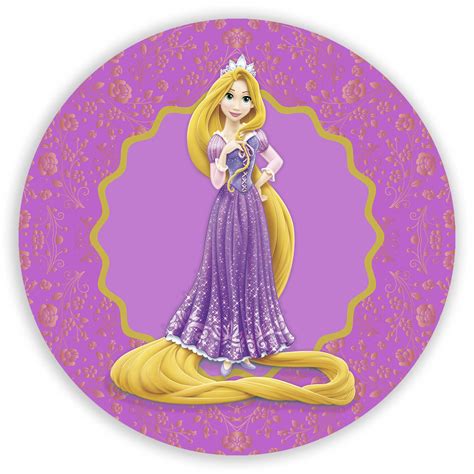 Painel Redondo Painel Redondo Rapunzel Sublimado D Sublistamps Sublimação