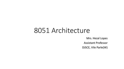 architecture of 8051 microcontroller pdf