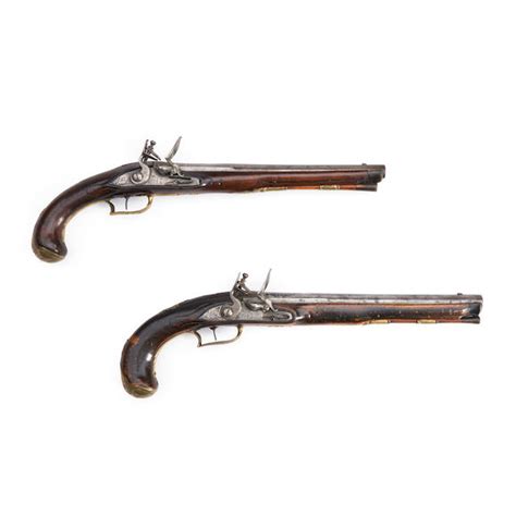 Bonhams Skinner Pair Of European Flintlock Holster Pistols