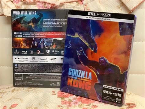 全新未開封 港版鐵盒 Godzilla vs Kong哥斯拉大戰金剛4K BD 雙碟 Steelbook 興趣及遊戲 收藏品及