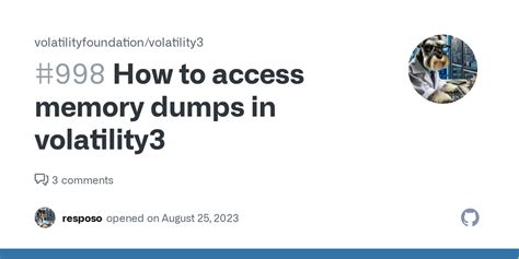 How To Access Memory Dumps In Volatility3 · Issue 998