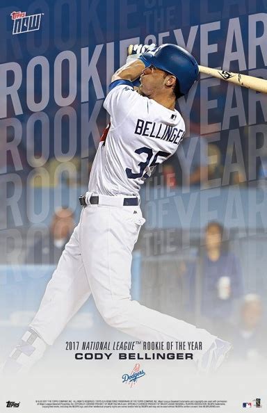 Dodgers Blue Heaven Topps Now Cody Bellinger NL ROY Award Poster