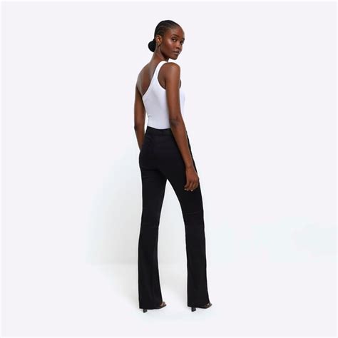 River Island Womens Bootcut Jeans Black Denim