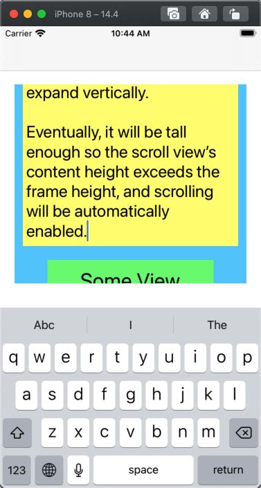 Ios Multiline Editable Text And Image In A Scrollview Filling All