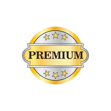 Icono De Etiqueta Dorada Premium En Estilo Plano Vector En