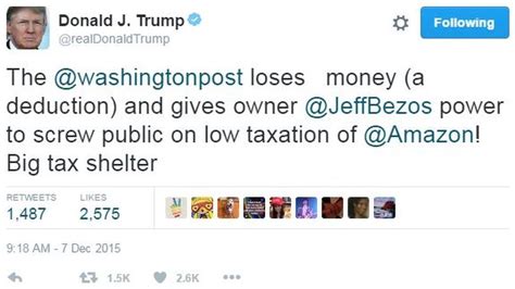 Ten Times Trump Shamed Others On Tax BBC News