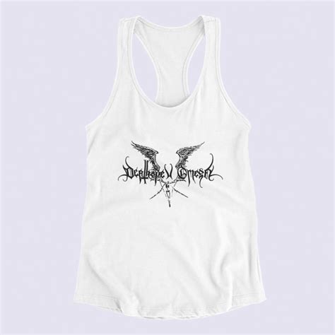 Deathspell Omega Tank Top Deathspell Omega Band Logo White Tank Top
