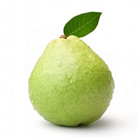 Guayaba Fondo Blanco Aislado Foto Premium