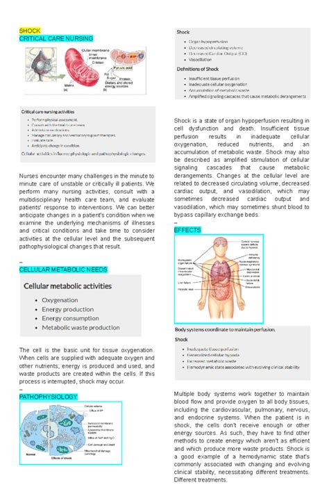 Neurogenic Shock Shock Critical Care Nursing Nurses Encounter Many