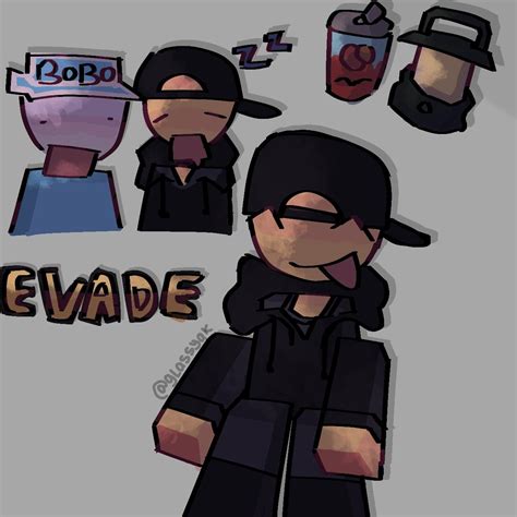 Roblos Evade Cartoon Art Cute Drawings Animated Drawings