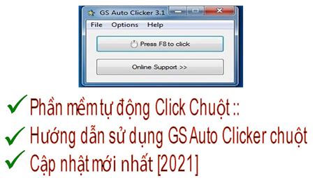 Phần Mềm Tự động Click Chuột Hướng Dẫn Sử Dụng Gs Auto Clicker Chuột