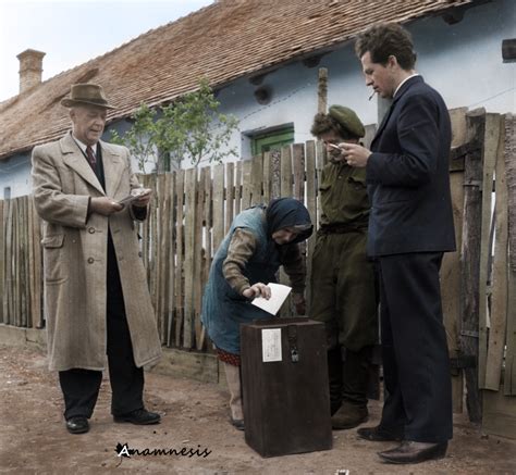 Voting In Socialist Hungary 1971 Rcolorization