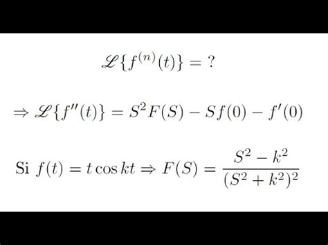 La Transformada de Laplace de la n ésima Derivada YouTube
